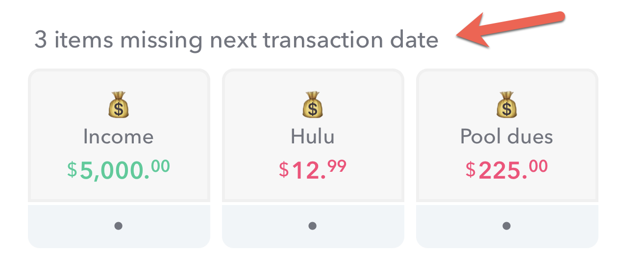 Upcoming Items Report - Weekly | A Budget Planner and Spending Tracker