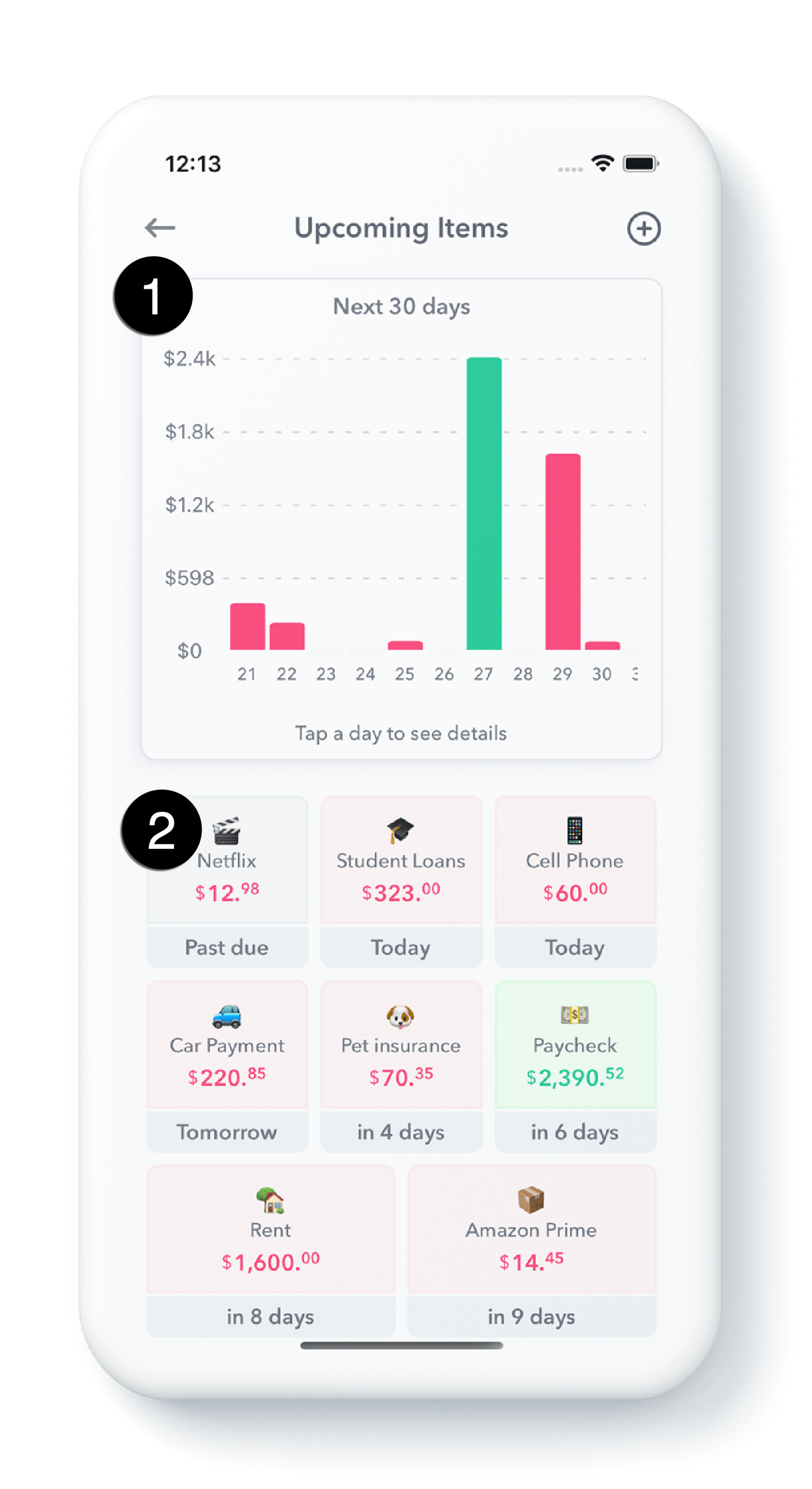 Upcoming Items Report - Weekly | A Budget Planner and Spending Tracker