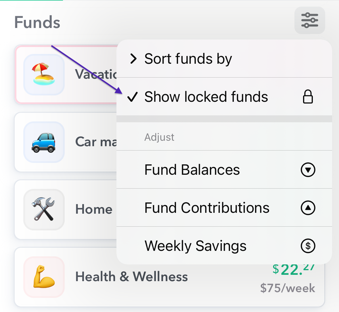 What are locked and archived funds? - Weekly | A Budget Planner and ...