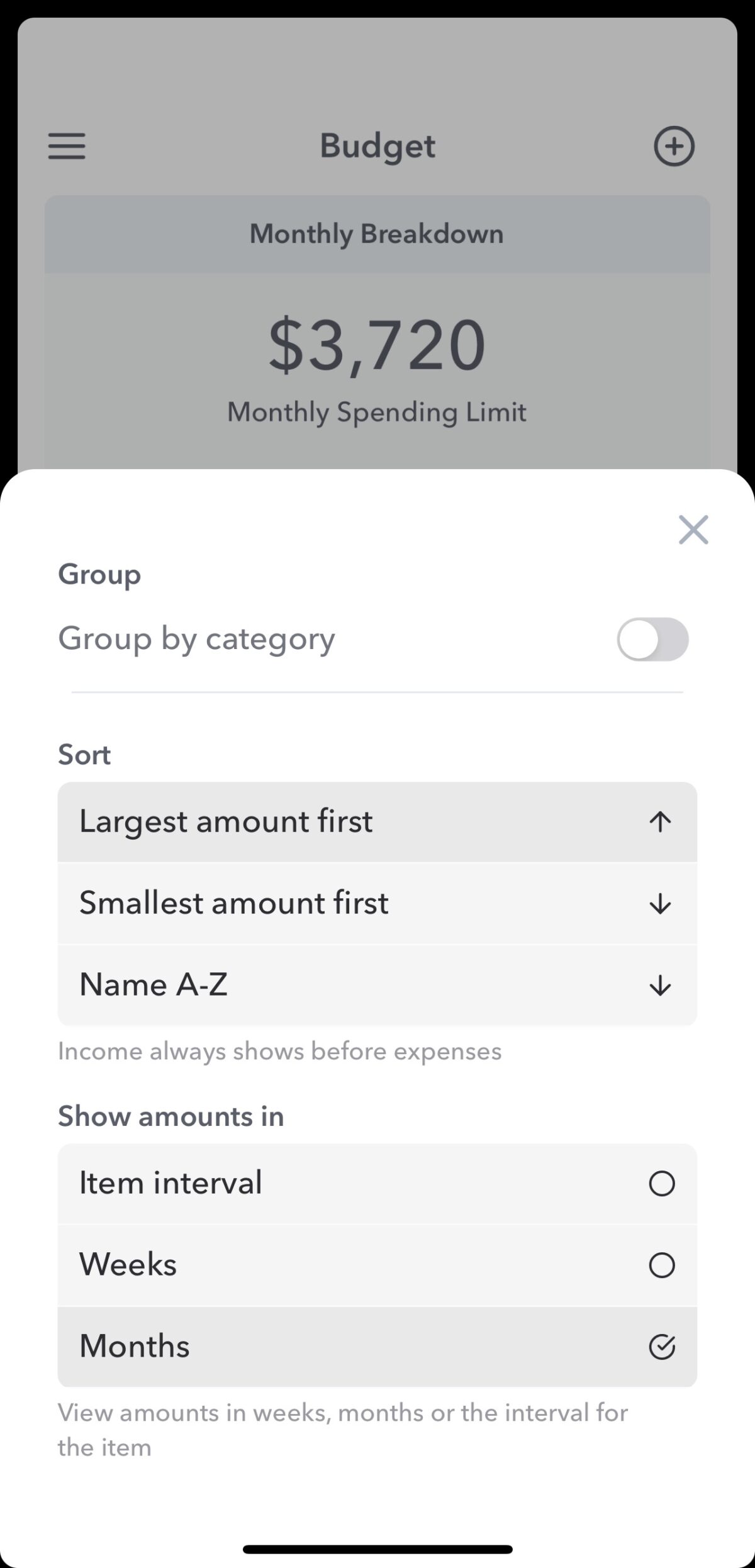 Group and Sort Budget Items - Weekly | A Budget Planner and Spending ...