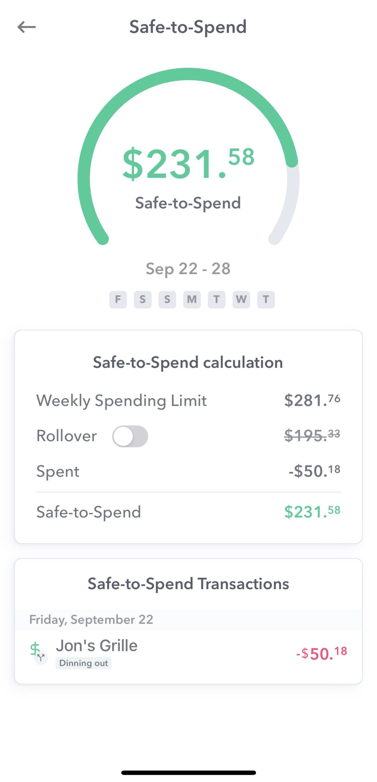 Safe-to-Spend - Weekly | A Better Budget App