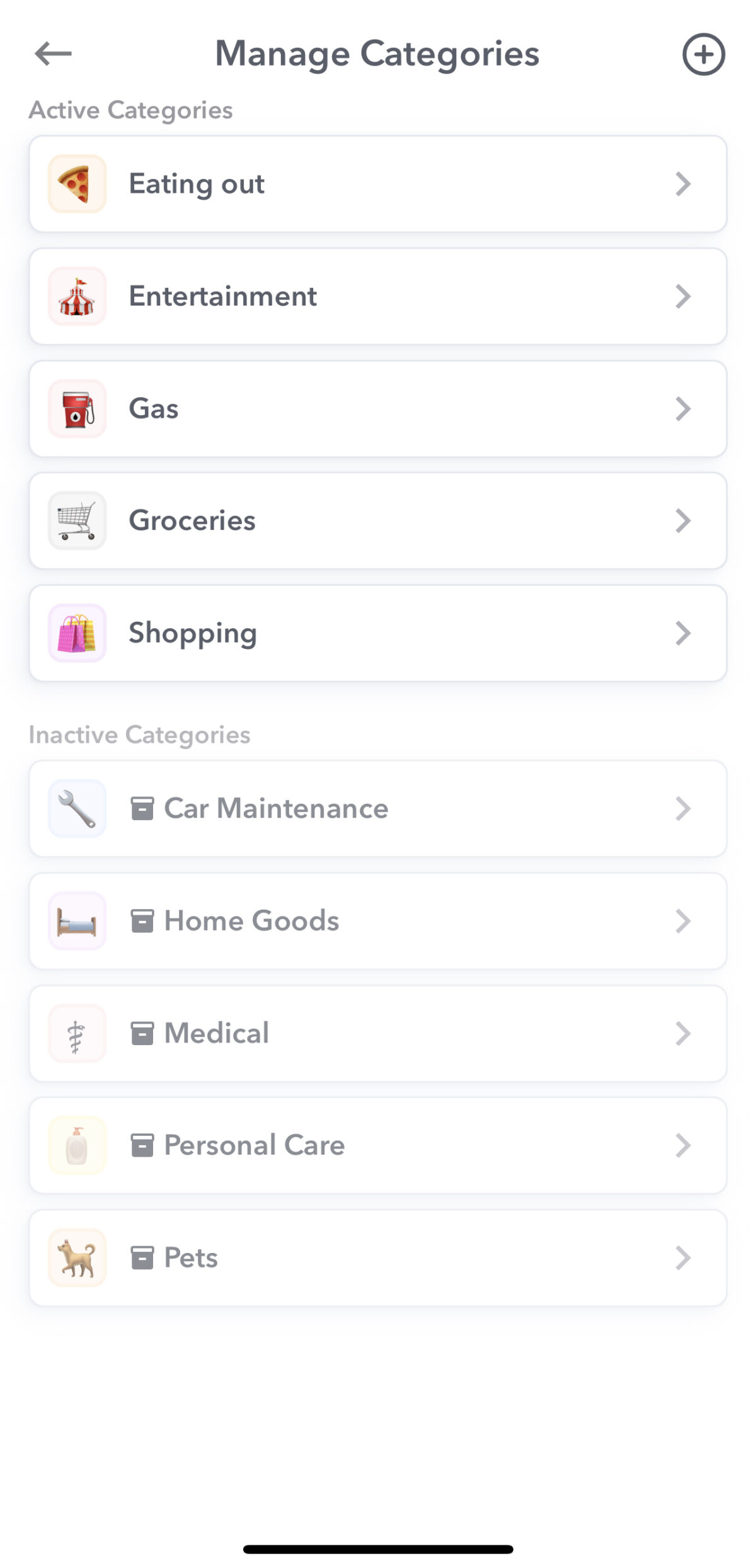 Managing and Adding Categories - Weekly | A Budget Planner and Spending Tracker