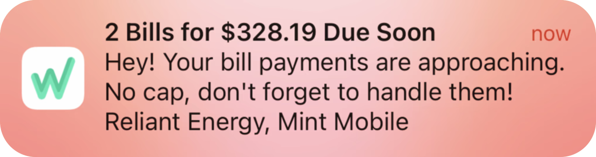 Notification Enhancements: Bill Reminders + Daily Transaction Nudges ...