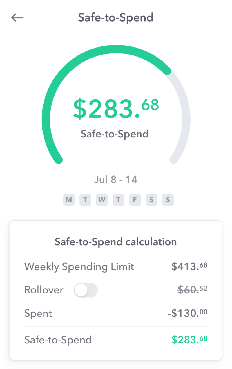 Safe-to-Spend - Weekly | A Budget Planner and Spending Tracker