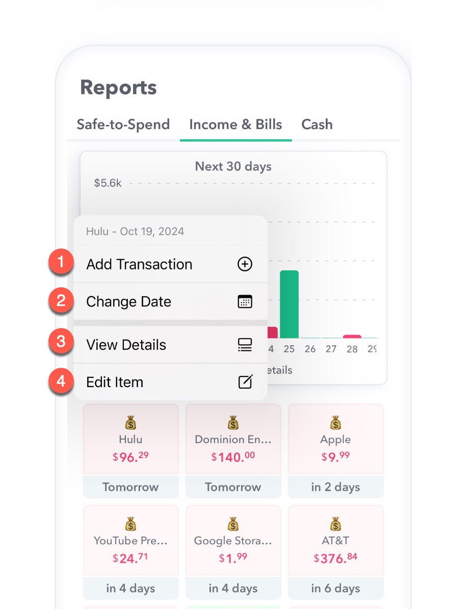 Improvements to Income and Bills screen - Weekly | A Budget Planner and ...